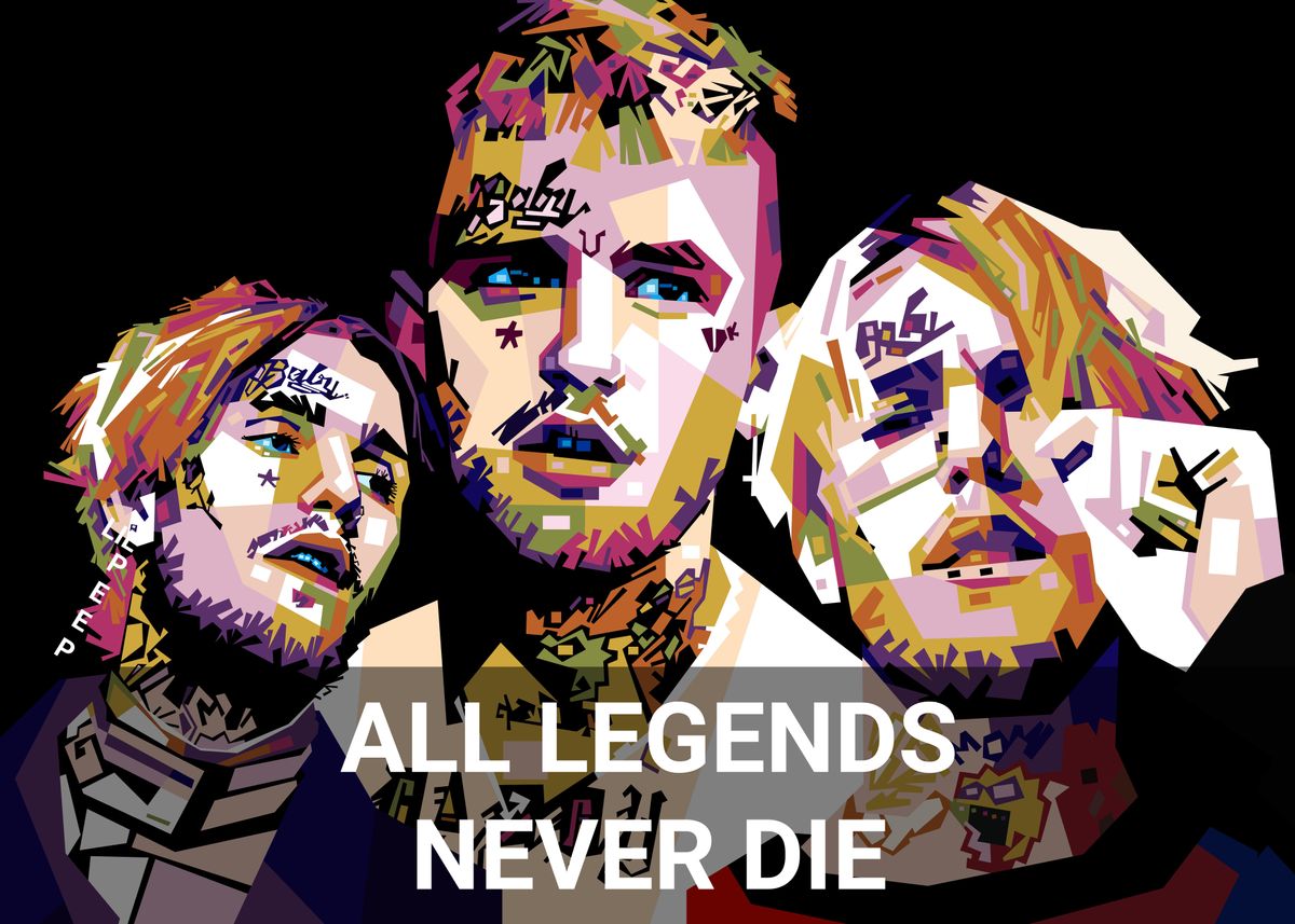 'Lil Peep Artwork' Poster, picture, metal print, paint by baturaja ...