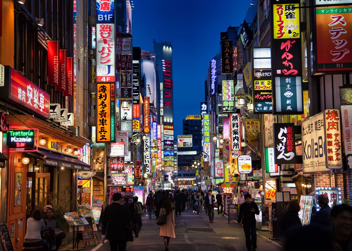 'Kabukicho district' Poster by Arckedo | Displate