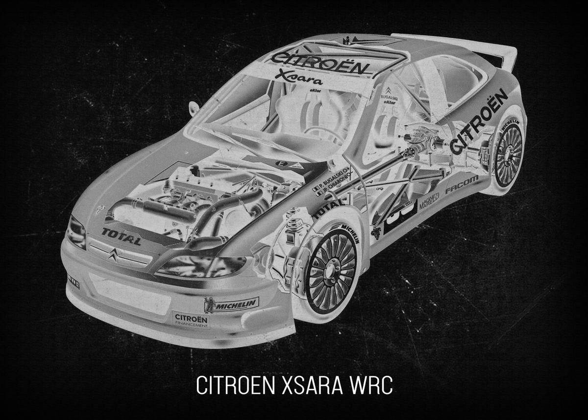 'Citroen Xsara WRC' Poster, picture, metal print, paint by JAT DESIGNS ...