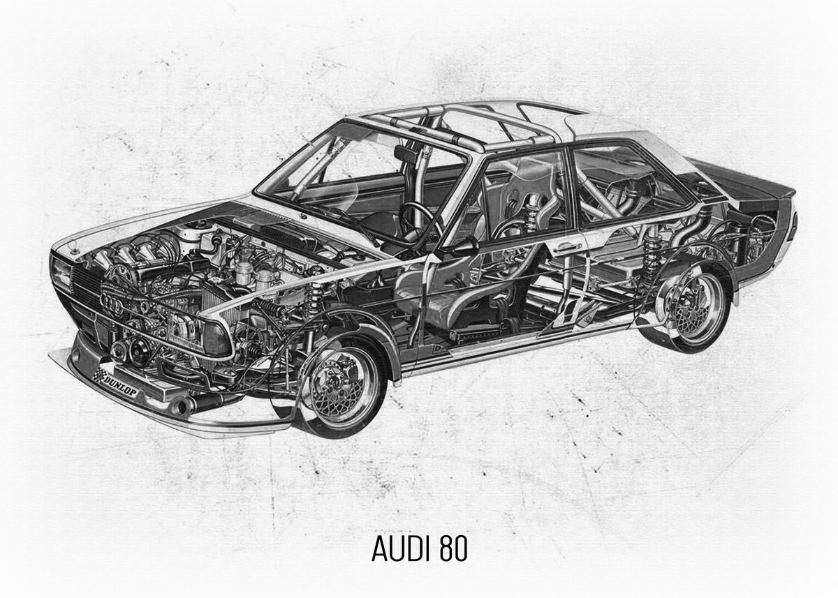 'Audi 80' Poster, picture, metal print, paint by DAVID CARL PLATES ...