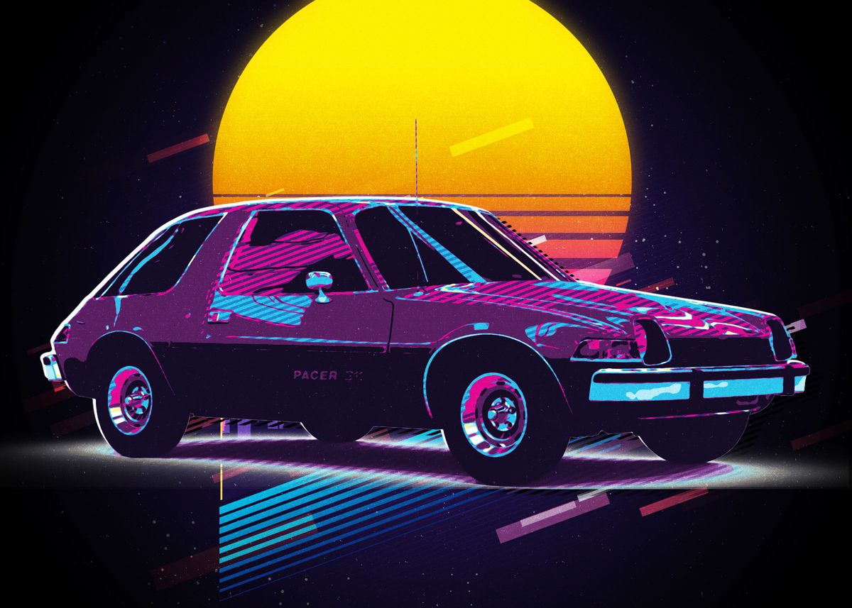 'amc pacer' Poster, picture, metal print, paint by Brigg | Displate