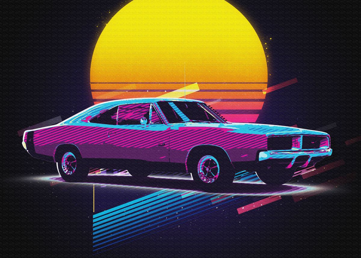 'Charger general lee' Poster, picture, metal print, paint by Pratas ...