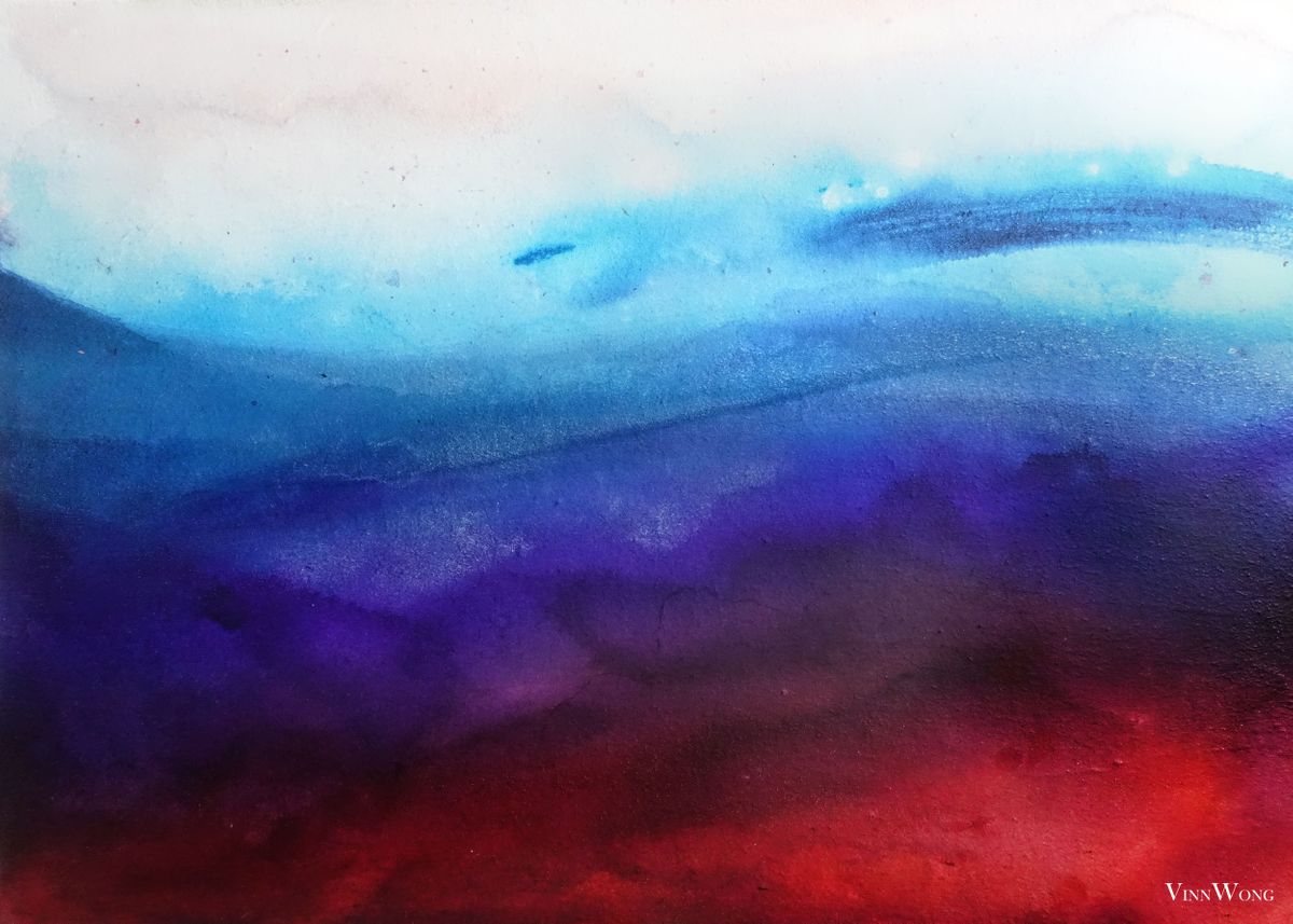 'Ruby Tides' Poster, picture, metal print, paint by Vinn Wong | Displate