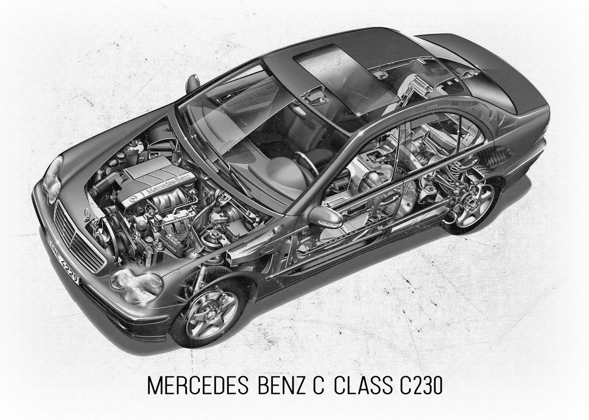 'MercedesBenz CClass C230' Poster, picture, metal print, paint by DAVID ...