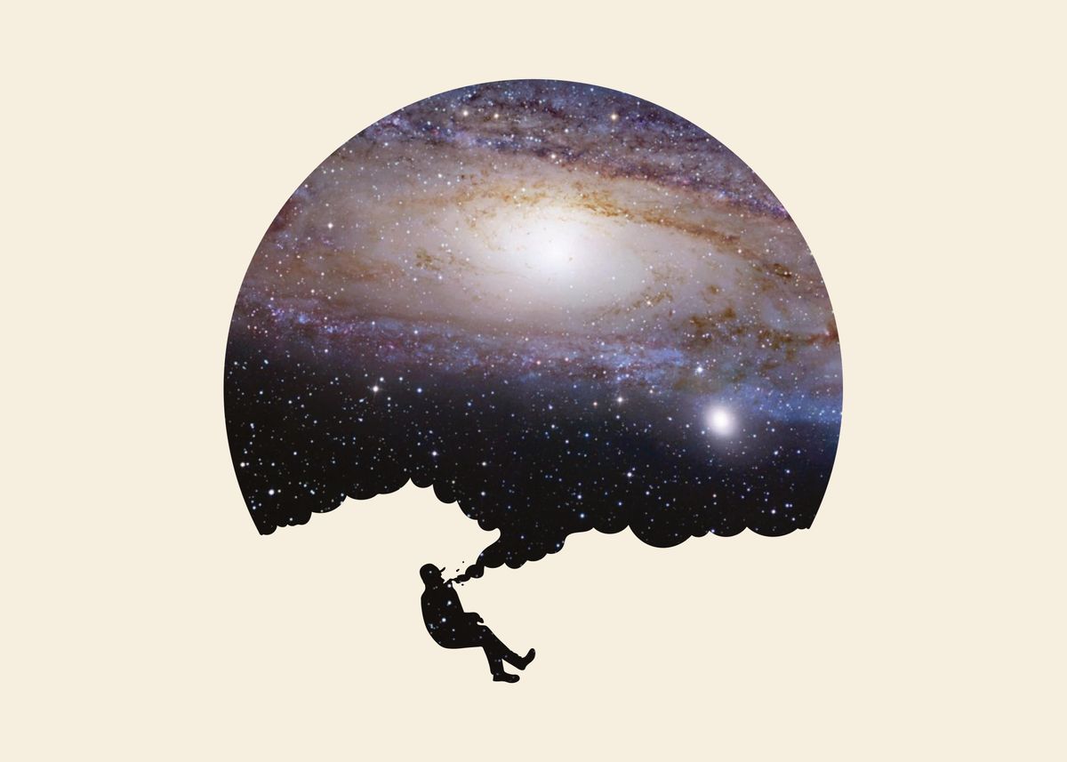 'Smoking Galaxy Marijuana' Poster, picture, metal print, paint by ...