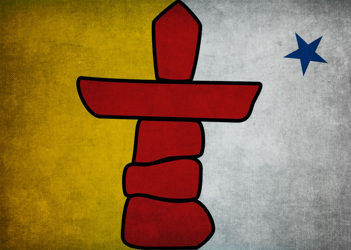 'Flag of Nunavut' Poster, picture, metal print, paint by CRay | Displate
