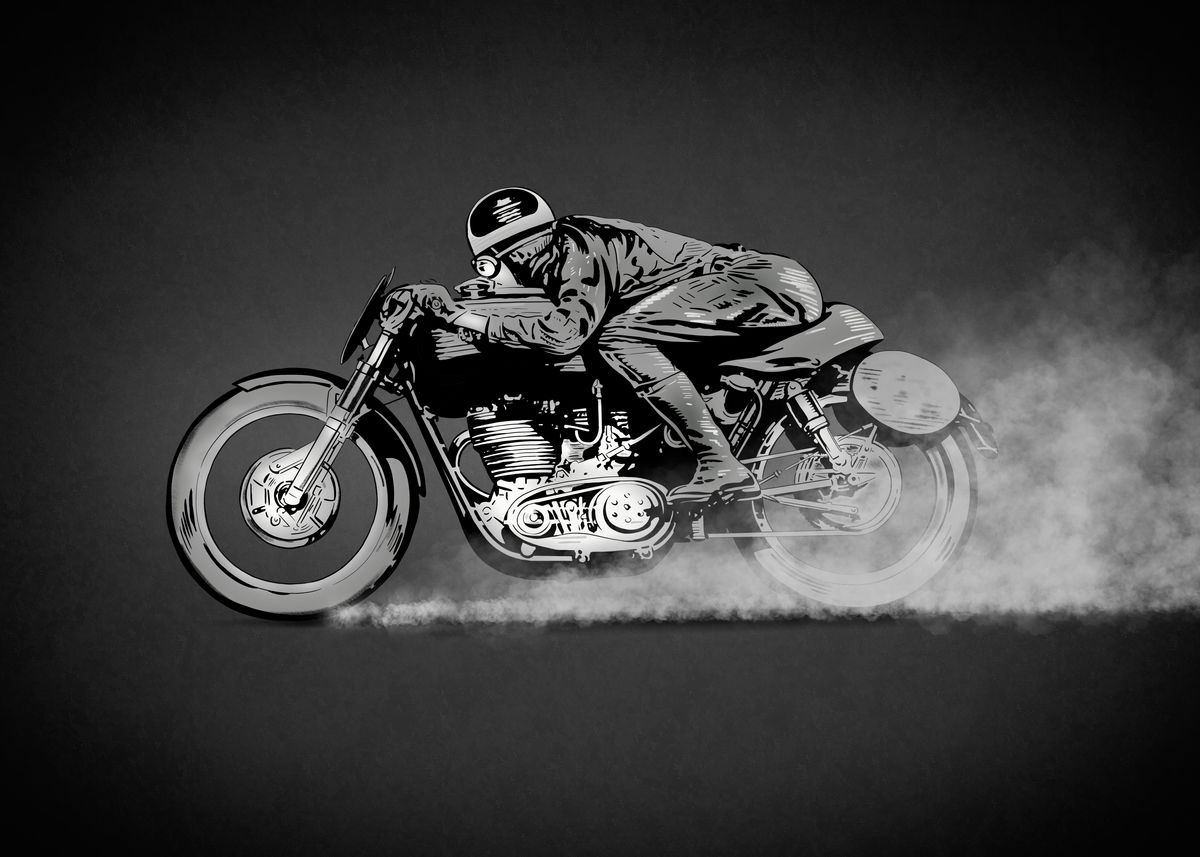 'The Motorcycle Dust Devil' Poster, picture, metal print, paint by ...