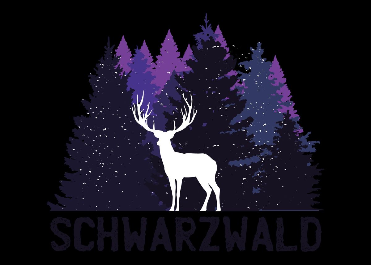 'Schwarzwald' Poster, picture, metal print, paint by Stefanie Herrmann ...