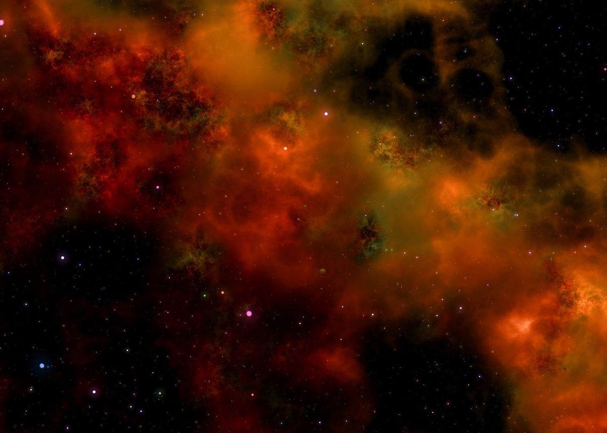 'Gas Cloud in Space' Poster, picture, metal print, paint by Lavii ...