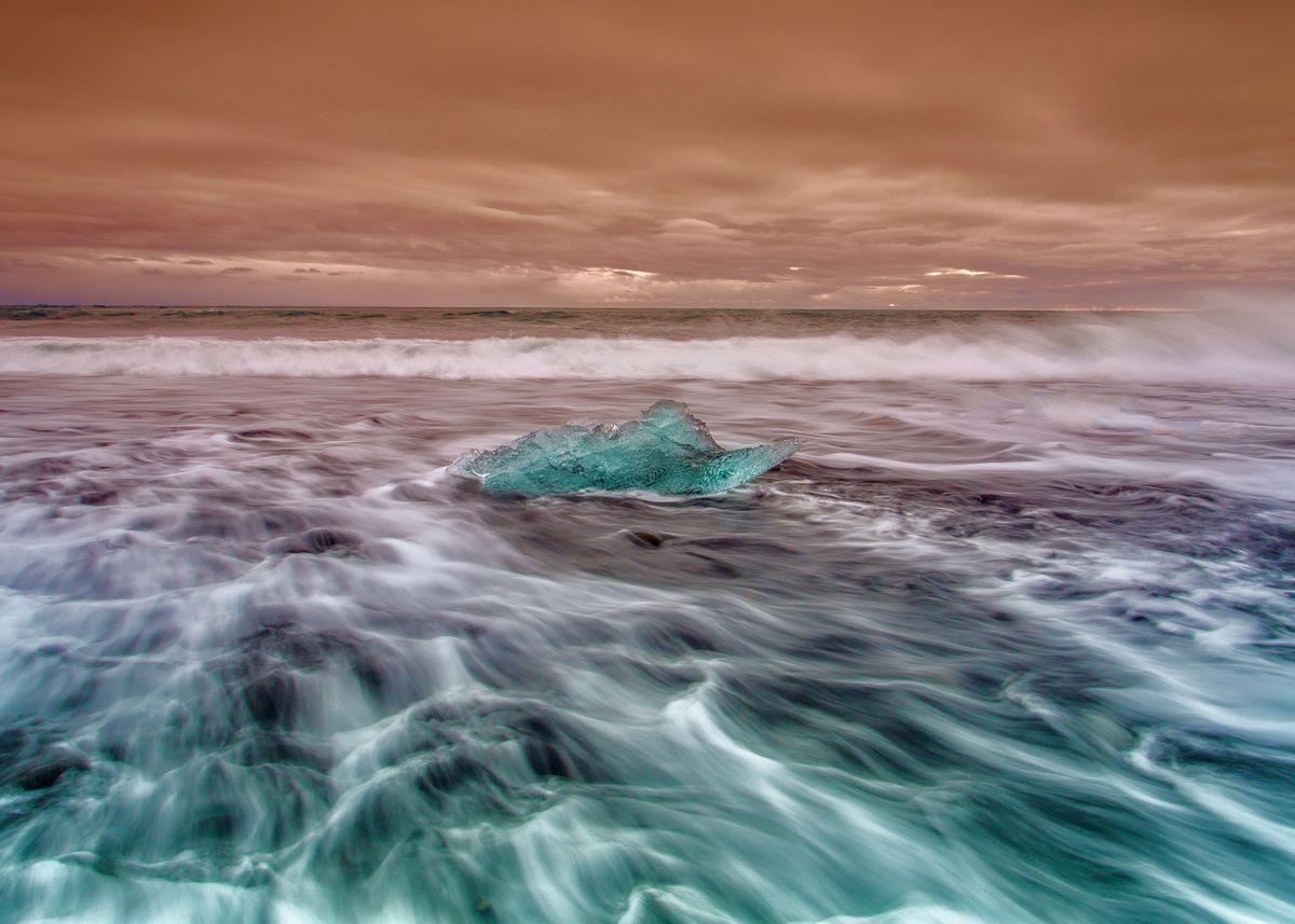 'Crashing Sea Waves' Poster, picture, metal print, paint by Bear Amber ...