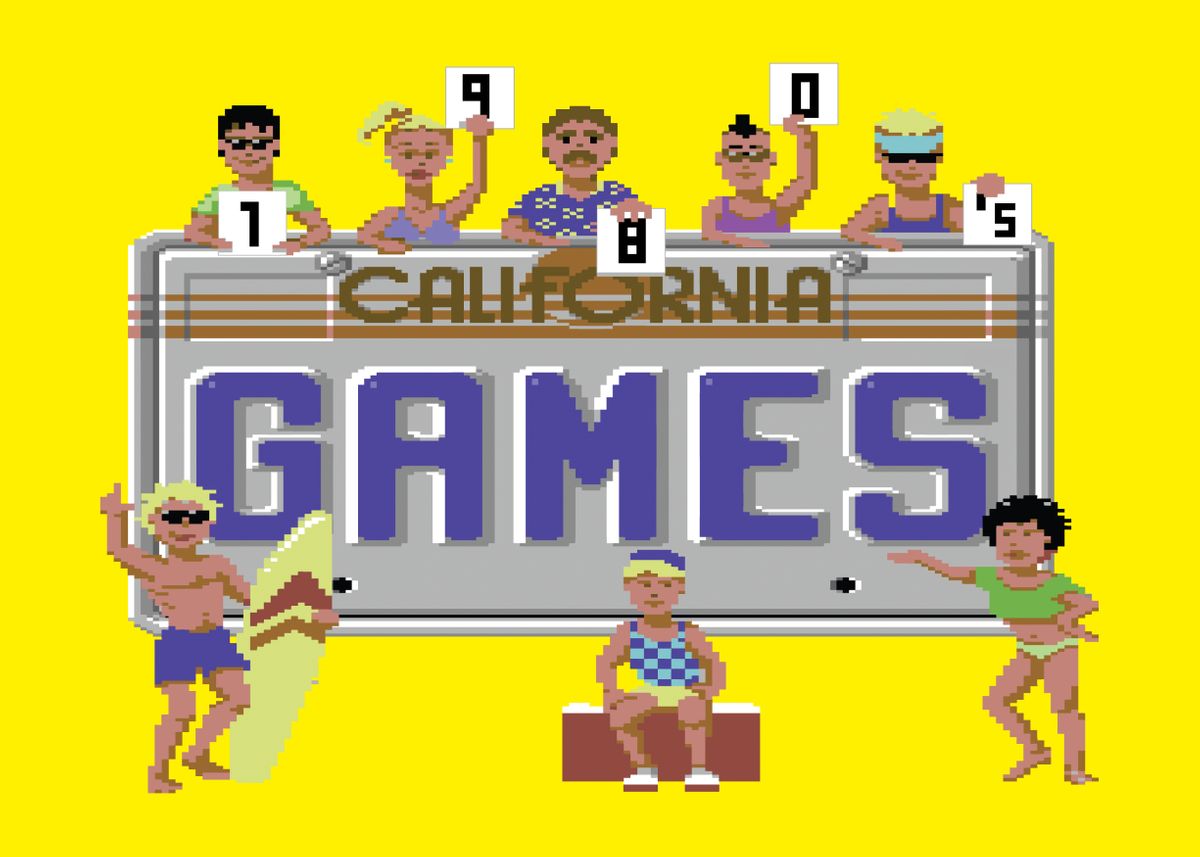 'California Games' Poster by Chris Corkin | Displate