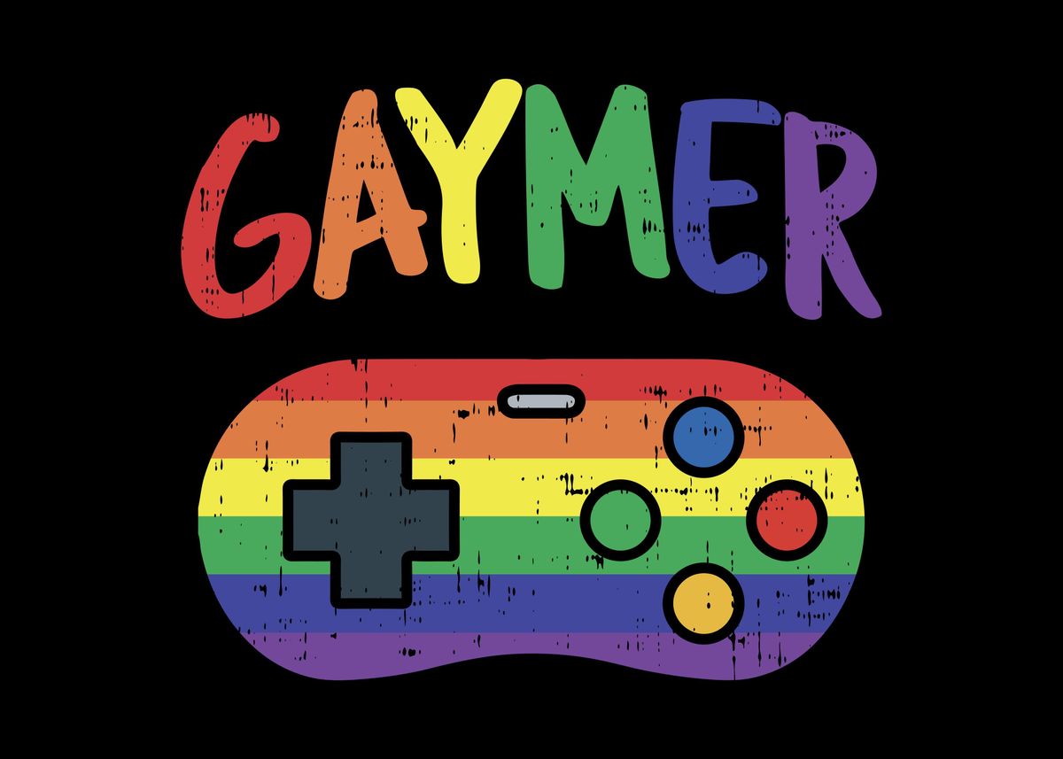 'Gaymer Game Control LGBT' Poster, picture, metal print, paint by ...
