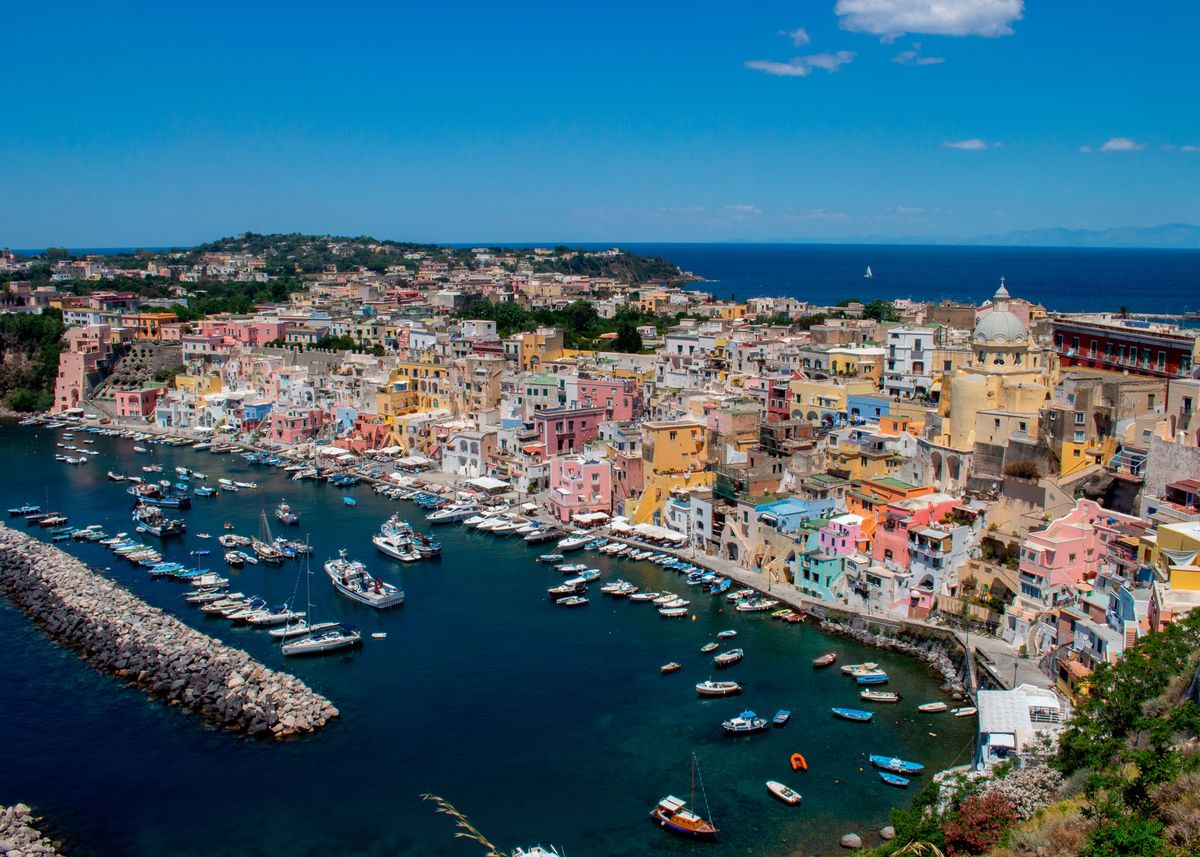 'Panoramic of Procida ' Poster, picture, metal print, paint by Romanadr ...