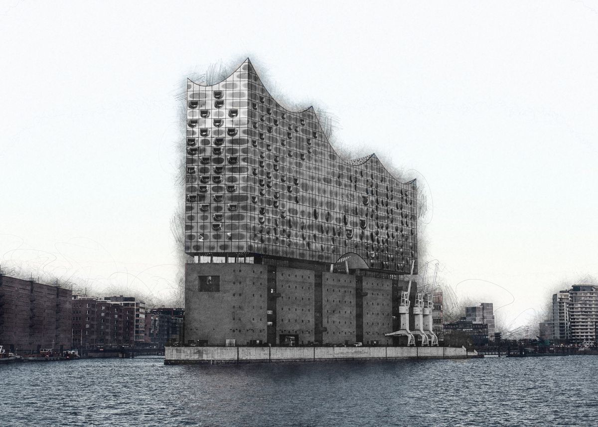 'Pencil Building 12' Poster by Alexander Ludwig | Displate