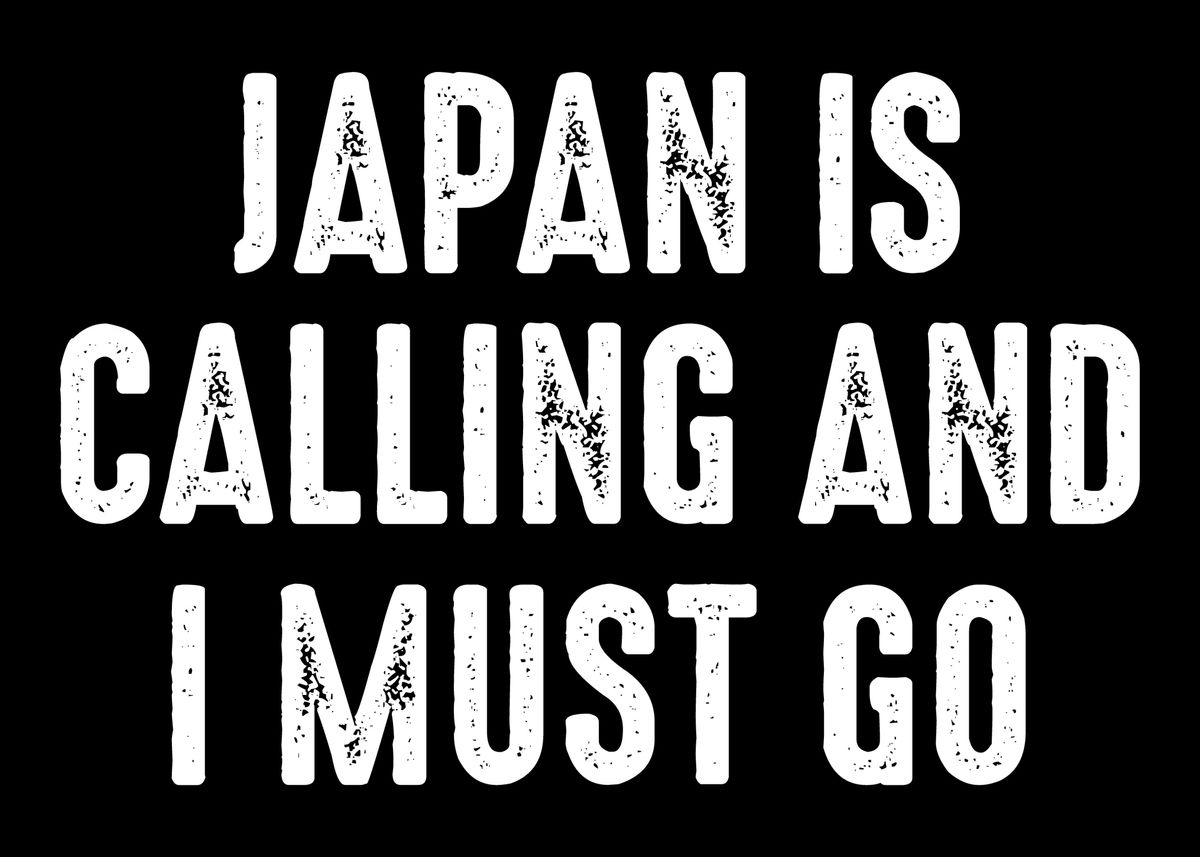'Japan is calling' Poster, picture, metal print, paint by Stefanie ...