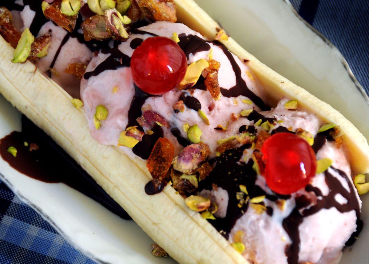 'banana split poster' Poster, picture, metal print, paint by Hana ...