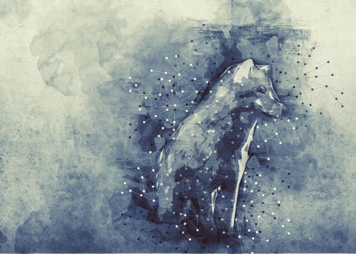 'Polygon Animal Wolf 03' Poster by Alexander Ludwig | Displate