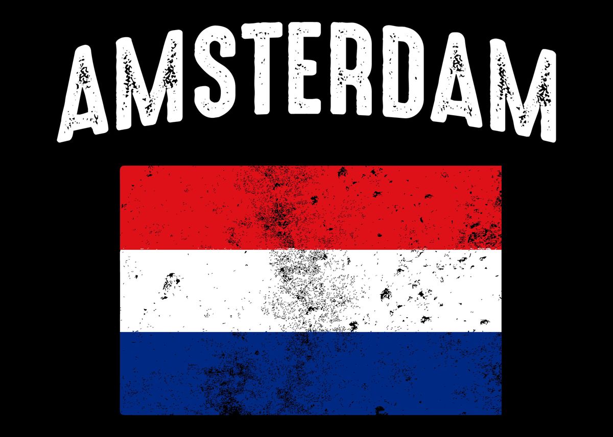 'Amsterdam flag' Poster by Stefanie Herrmann | Displate