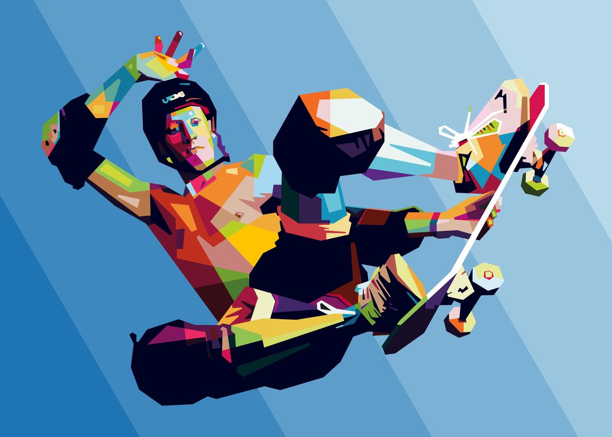 'Tony Hawk' Poster by Yusuf Dedi Wijaya | Displate