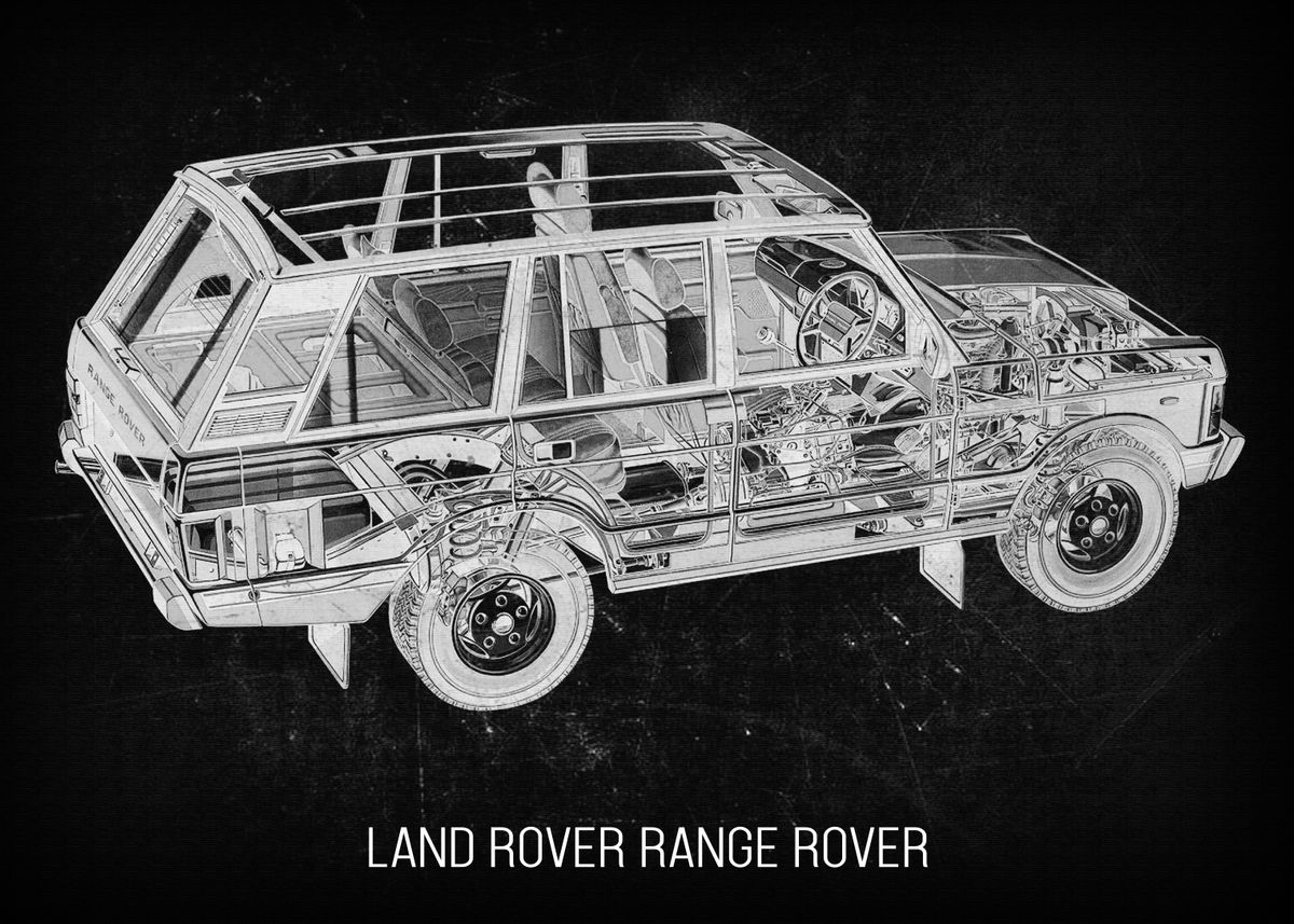 'Land Rover Range Rover' Poster by JAT DESIGNS | Displate