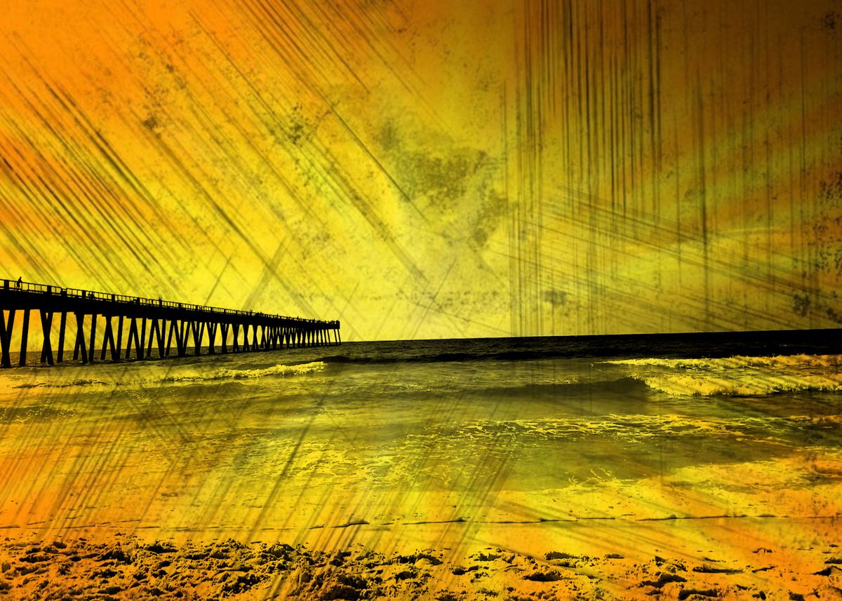 'Grunge beach' Poster, picture, metal print, paint by Gamersutopia ...