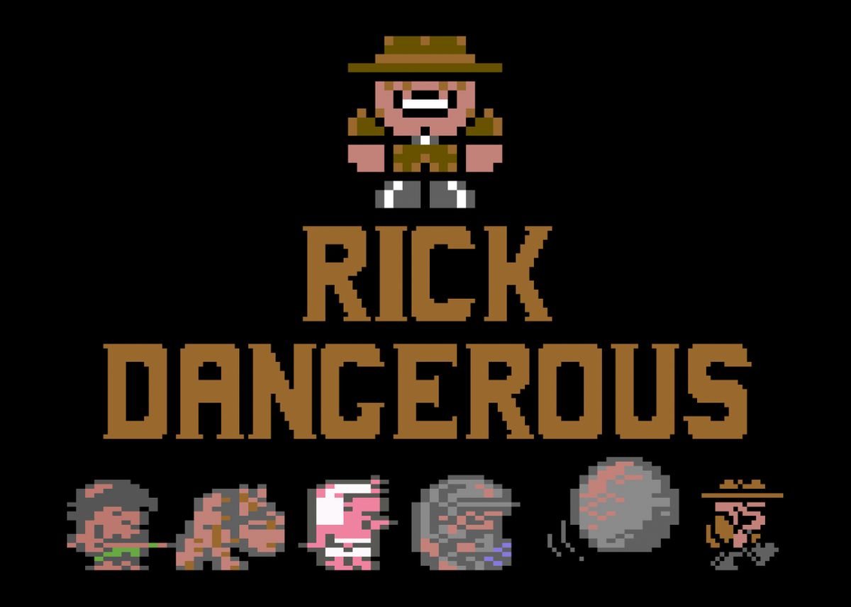'Rick Dangerous' Poster, picture, metal print, paint by Chris Corkin ...