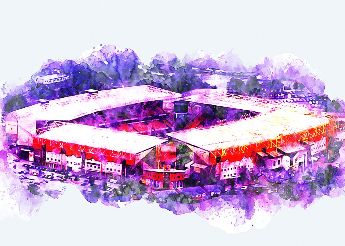 'Molineux Stadium' Poster, picture, metal print, paint by Defi Saul ...