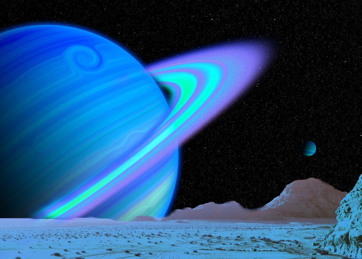 'Saturn' Poster, picture, metal print, paint by Vagart | Displate