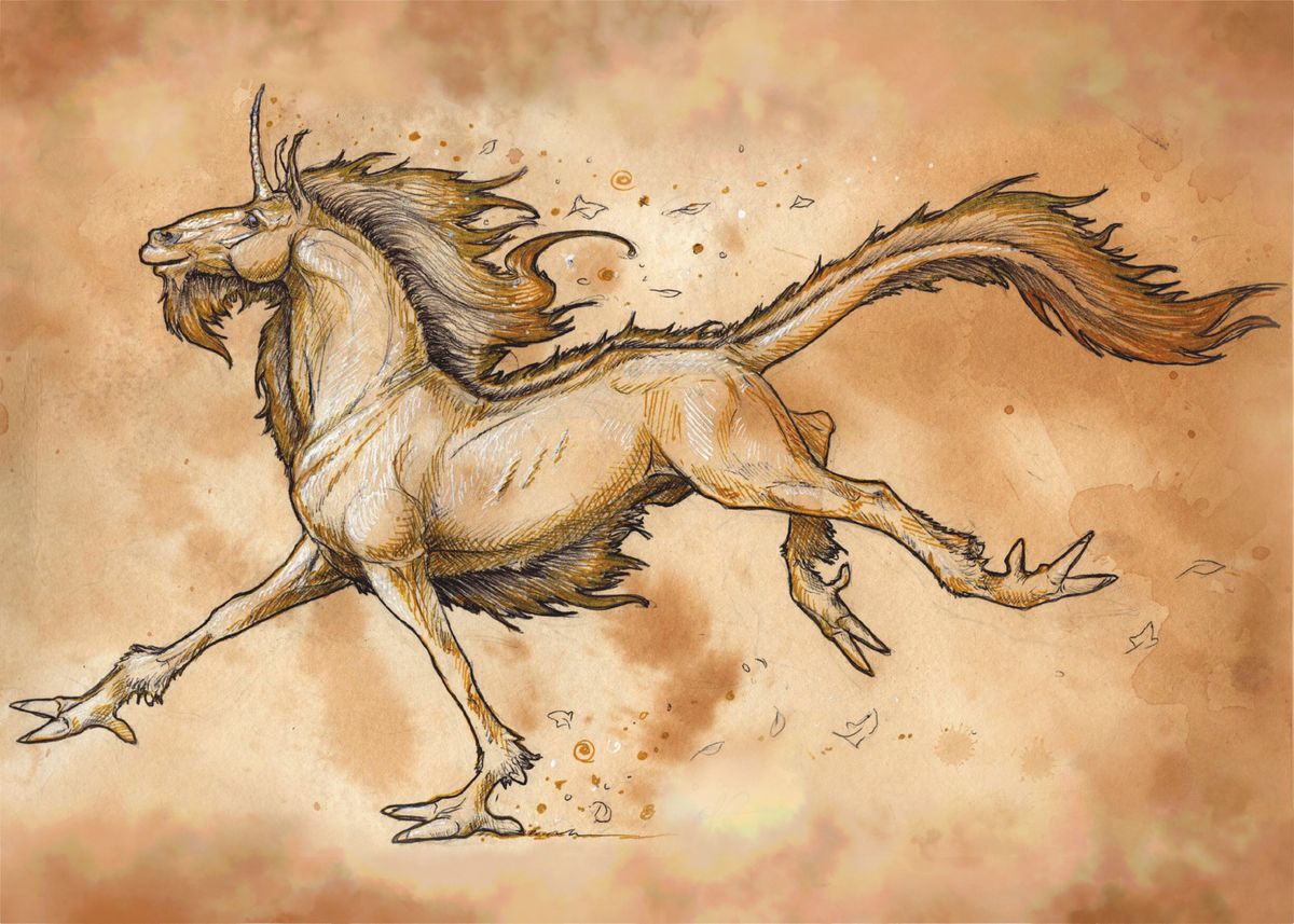 'Old Unicorn' Poster by Amanda Putnam | Displate