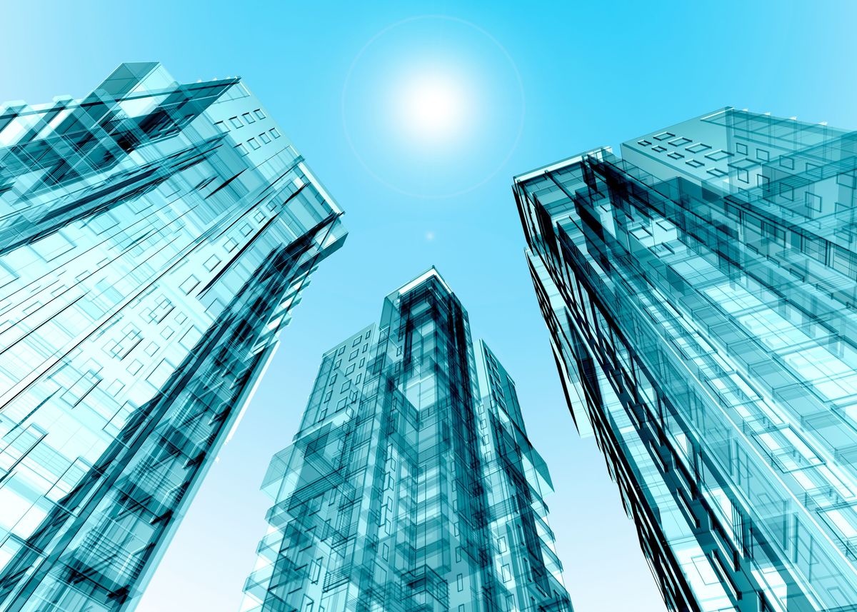 '3D abstract building' Poster, picture, metal print, paint by kresna ...