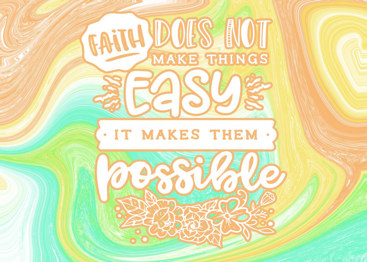 'Faith' Poster, picture, metal print, paint by Family Cutey | Displate