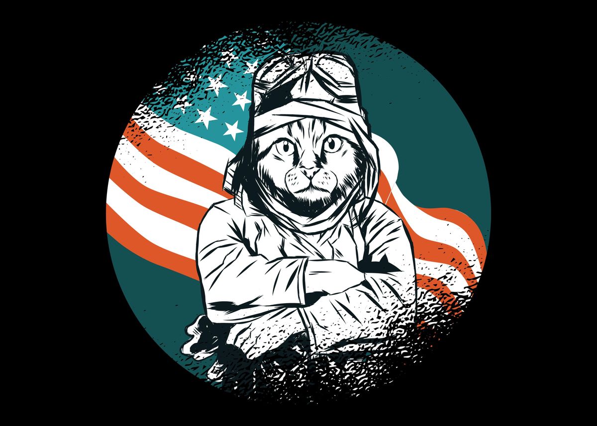 'Katzen Soldat' Poster by Stefanie Herrmann | Displate