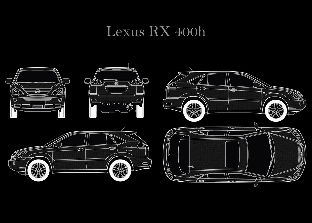'Lexus RX 400h 2005 ' Poster, picture, metal print, paint by shiner ...