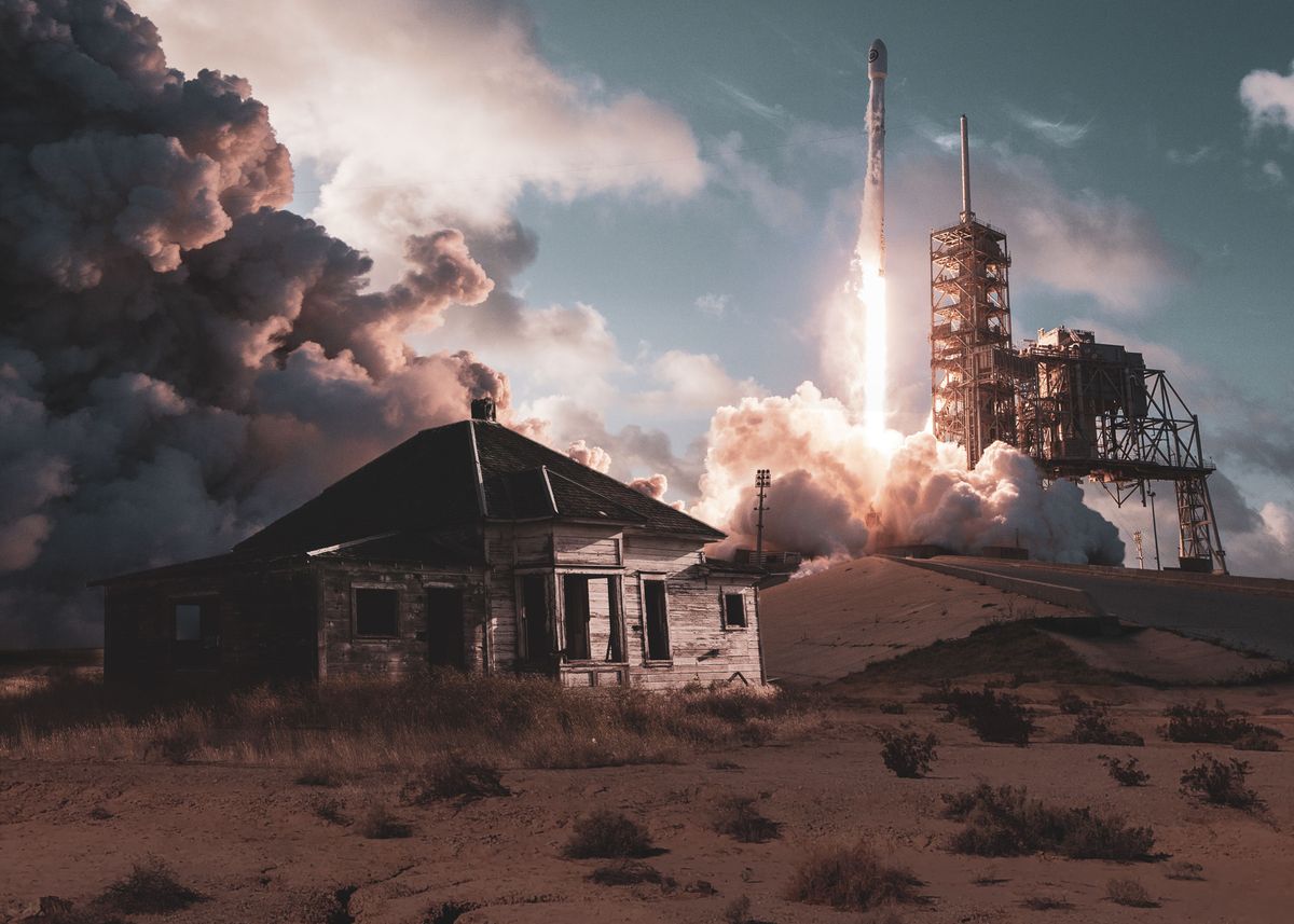 'Rocket Launch' Poster, picture, metal print, paint by JD Art | Displate