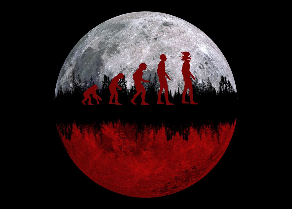 'Halloween Evolution' Poster by Sebastian Wünsche | Displate