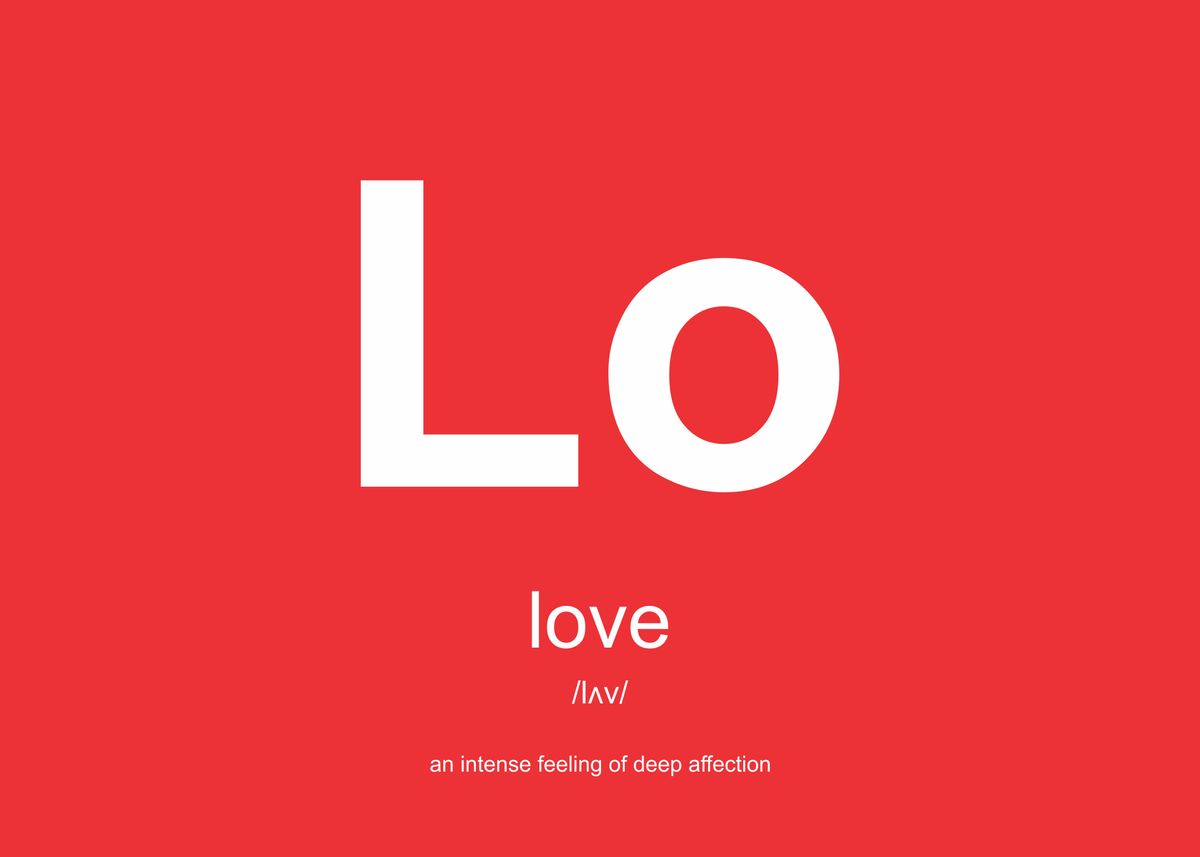 'Love' Poster, picture, metal print, paint by David Cipriano | Displate
