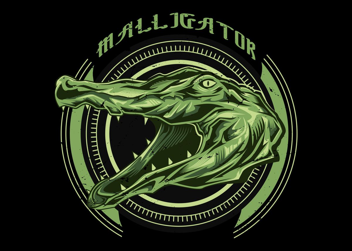 'Malligator Design' Poster, picture, metal print, paint by John DonJoe ...