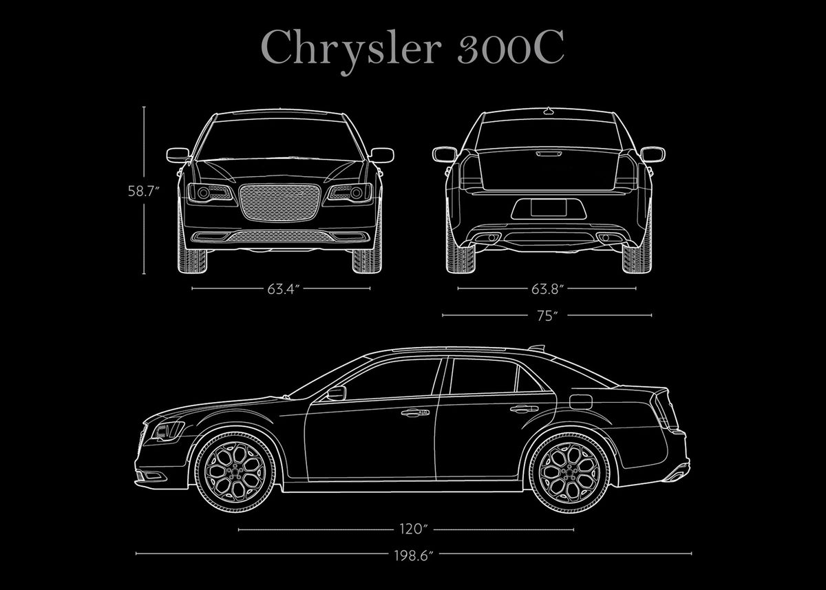 'Chrysler 300C 2017 ' Poster by shiner artist | Displate