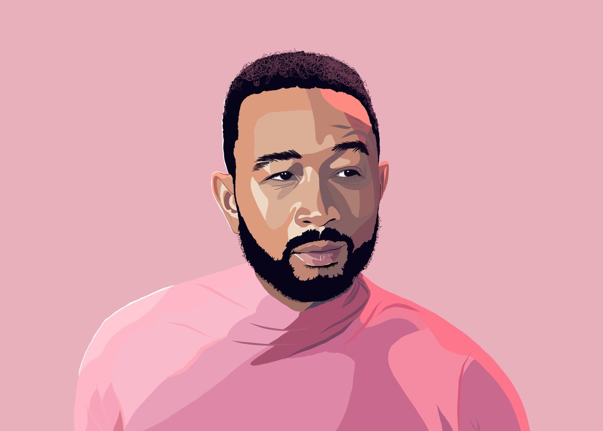 'John Legend' Poster, picture, metal print, paint by MONTOYA Art and ...