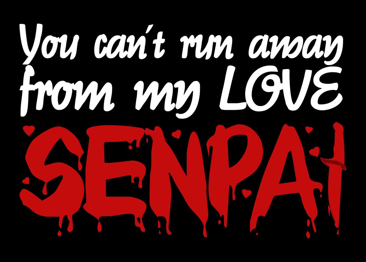 'Yandere Love Anime Girl' Poster, picture, metal print, paint by ...