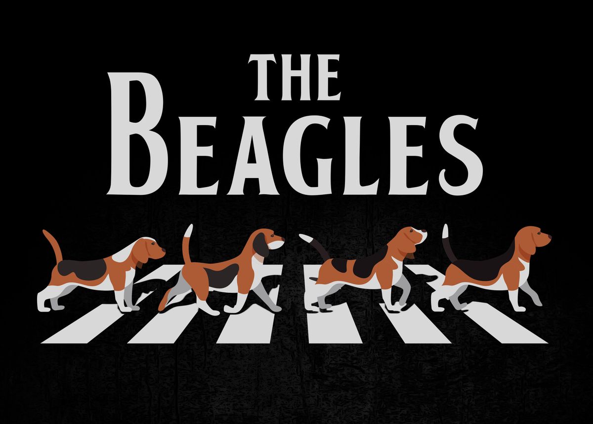 'The Beagles' Poster, picture, metal print, paint by hans skon | Displate