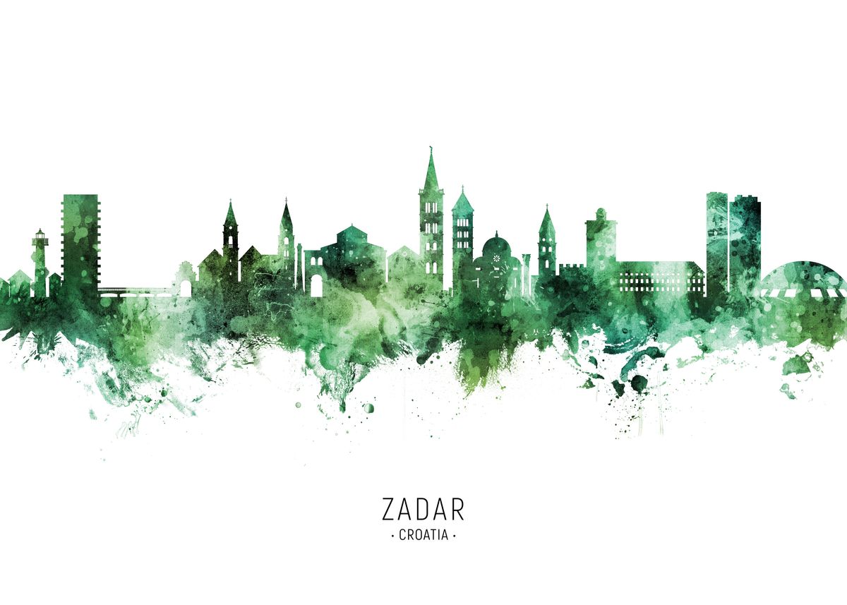'Zadar Skyline Croatia' Poster by Michael Tompsett | Displate
