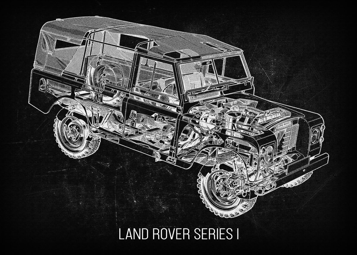'Land Rover Series I' Poster, picture, metal print, paint by JAT ...