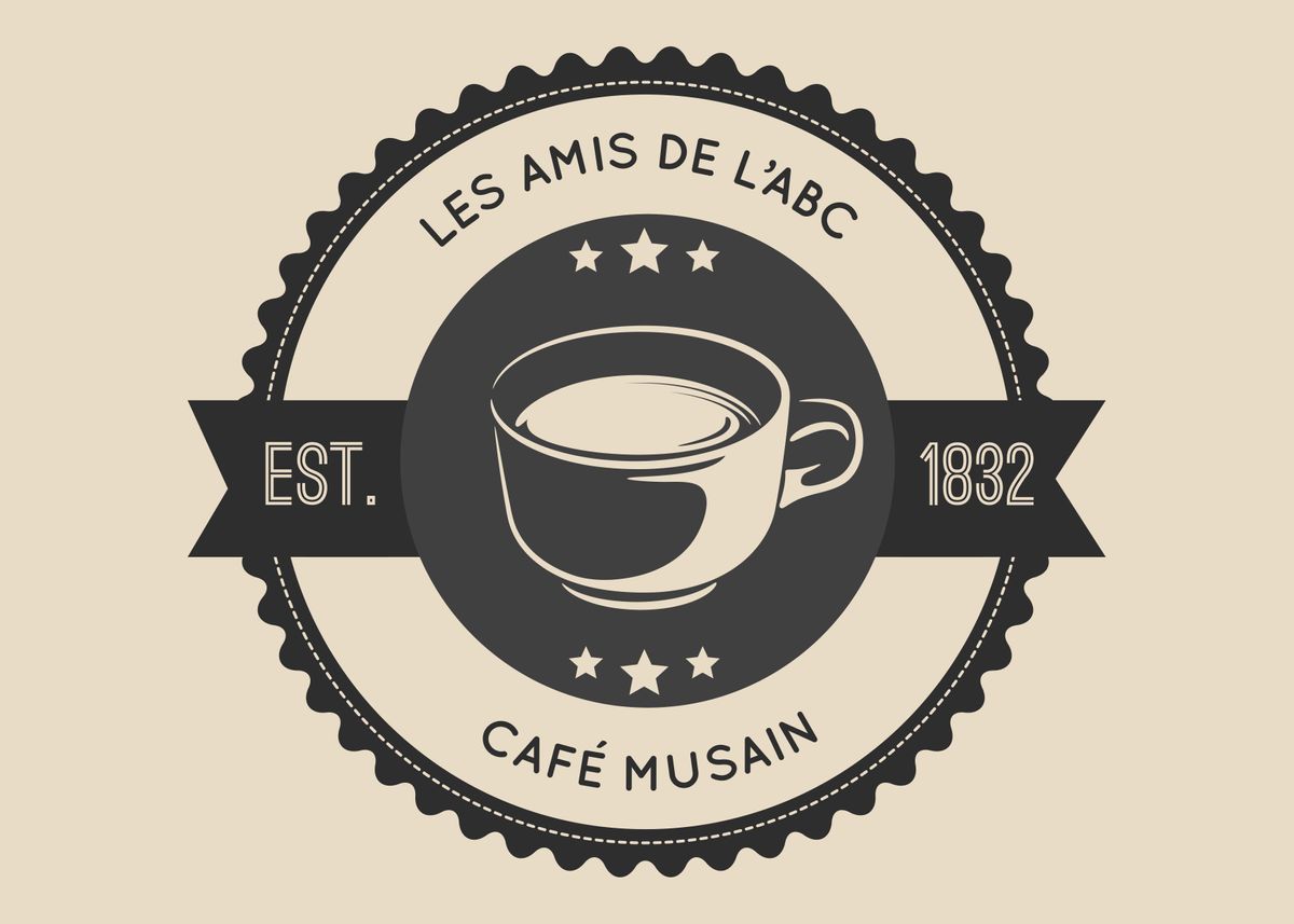 'Cafe Musain' Poster, picture, metal print, paint by byebyesally | Displate