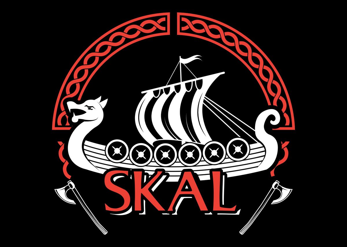 'Viking Skal gift Viking' Poster, picture, metal print, paint by Bernie ...