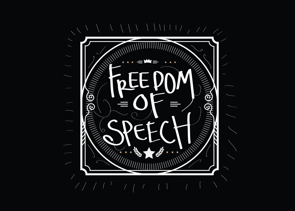 'freedom of speech ' Poster, picture, metal print, paint by baraiko ...