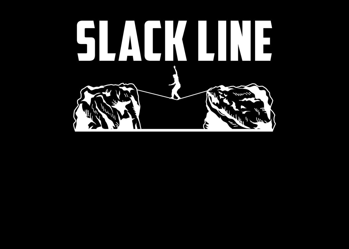 'Slackline' Poster, picture, metal print, paint by bananadesign | Displate