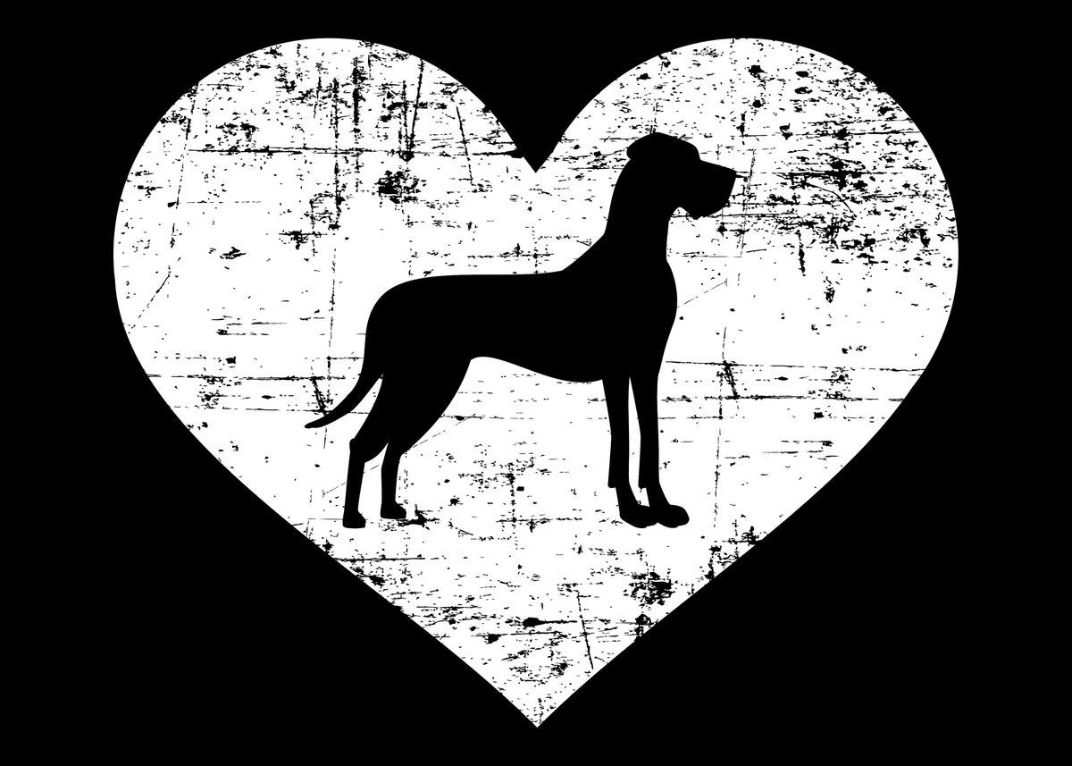 'Great Dane' Poster, picture, metal print, paint by Designzz | Displate