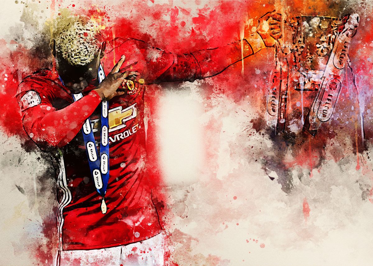 'Paul Pogba' Poster, picture, metal print, paint by Morgan Moorhead ...