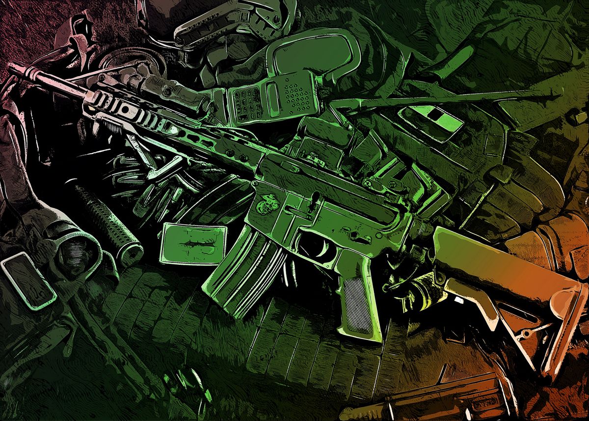 'Army Weapons' Poster by Ikhwan TheReverience | Displate